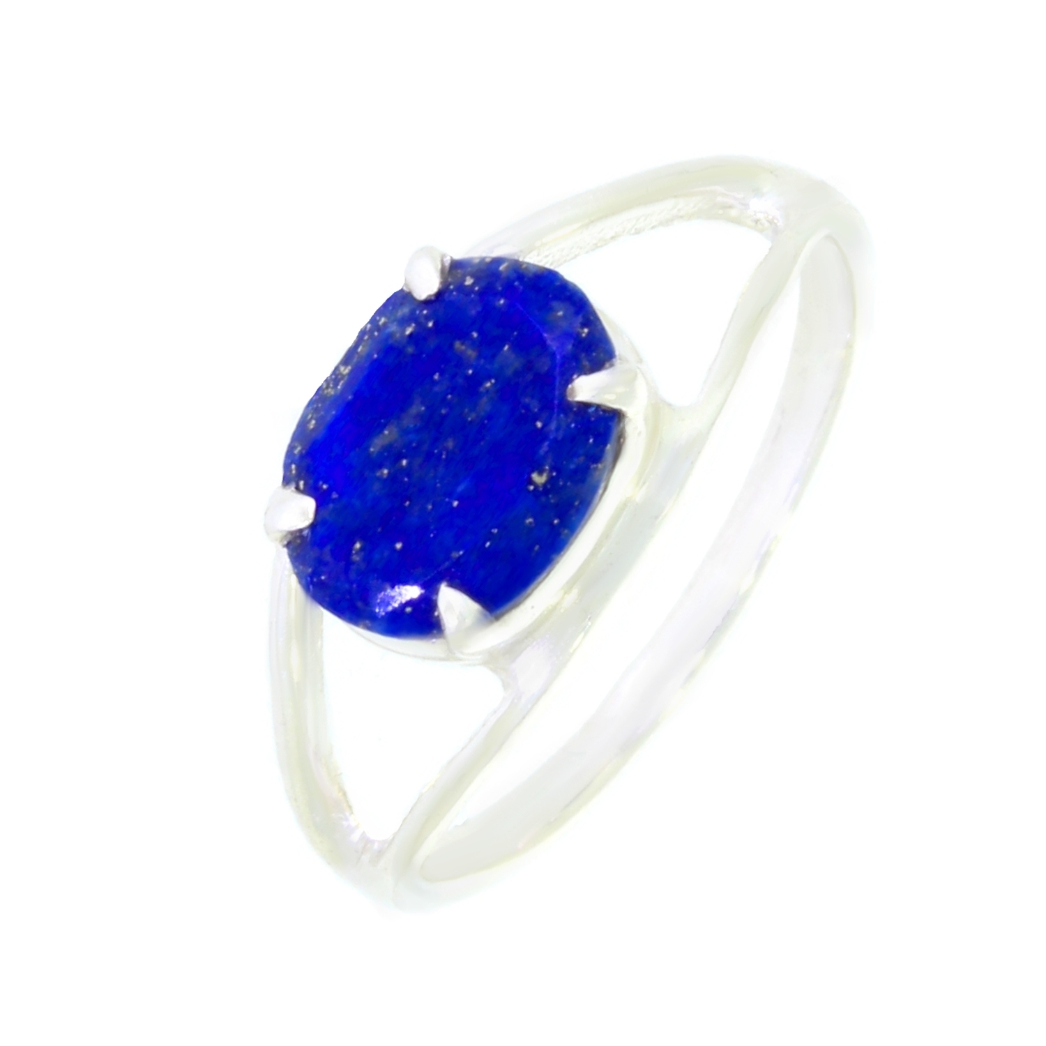 Ring 3018-LL with real Lapis lazuli - rhodium-plated silver jewellery ...