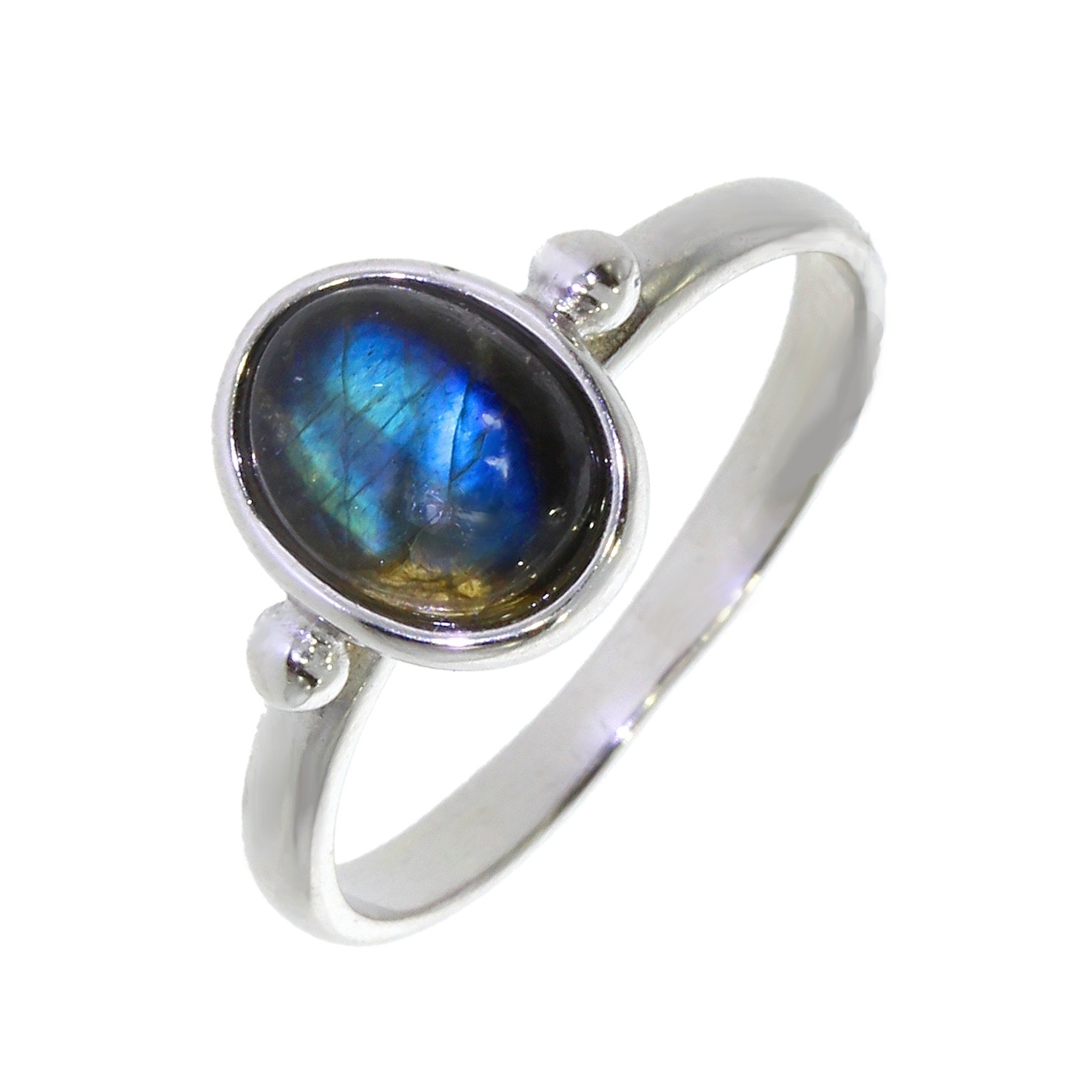 Bague 2606-LAB en Labradorite véritable - Bijoux en Argent rhodié pour ...