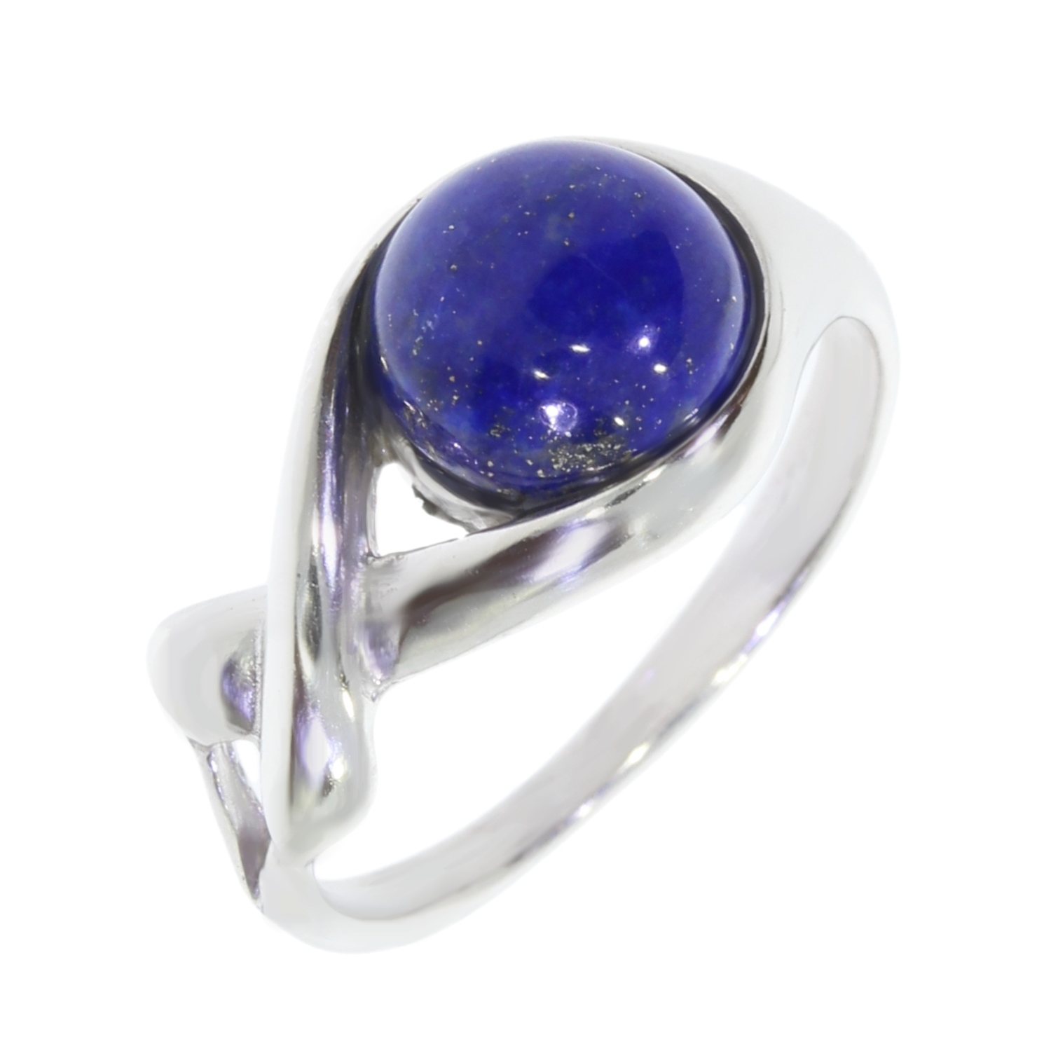 Ring 3024-LL with real Lapis lazuli - rhodium-plated silver jewellery ...