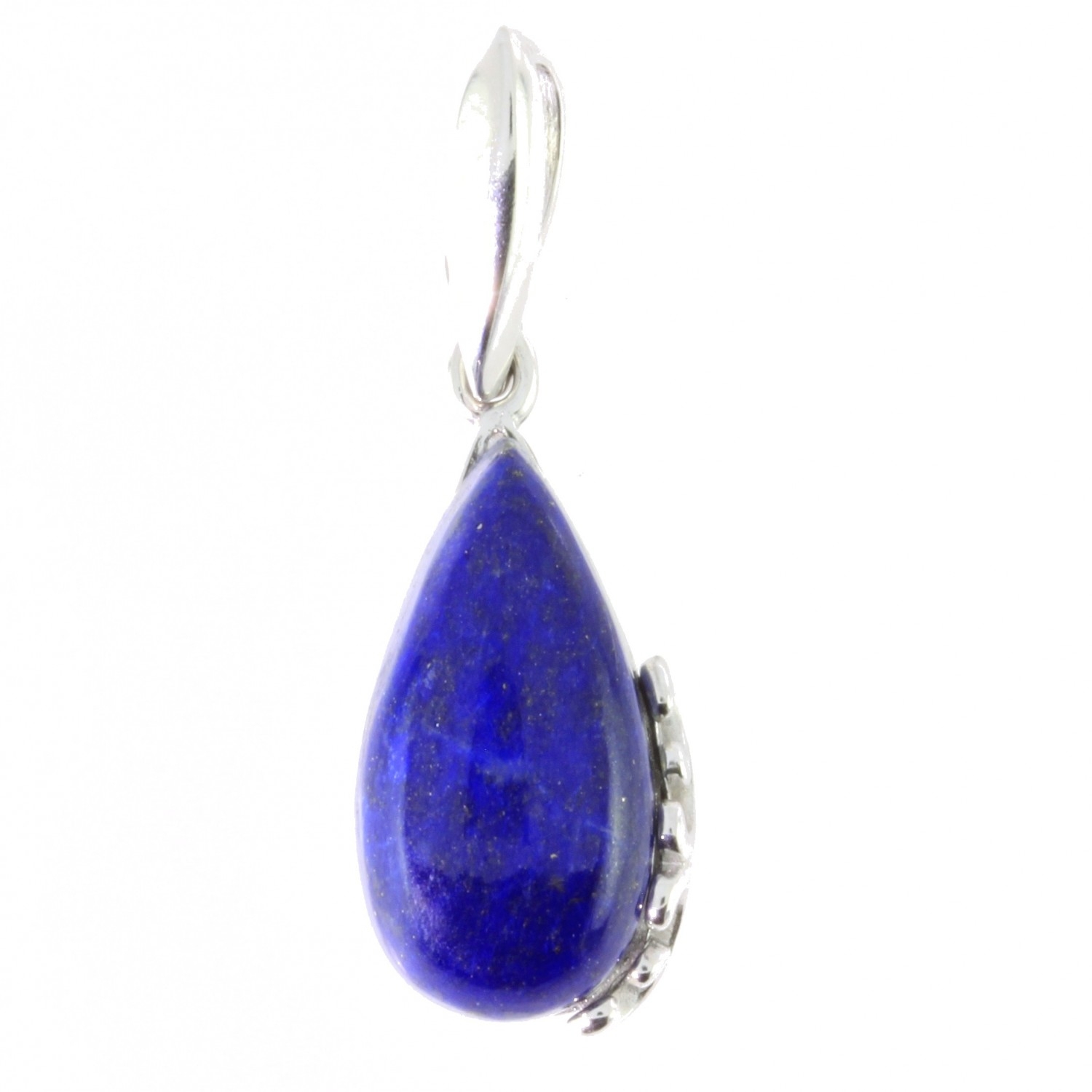 Pendant P2615-LL with real Lapis lazuli - rhodium-plated silver ...