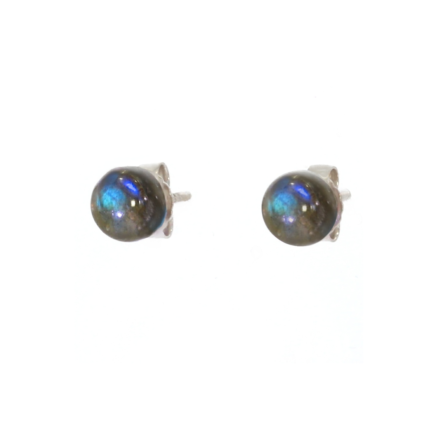Boucles d'oreilles E1003-LAB en Labradorite véritable - Bijoux en Argent rhodié pour Femme