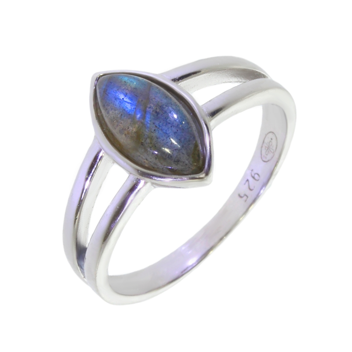 Ring 2630-LAB with real Labradorite - Rhodium-plated silver jewellery ...