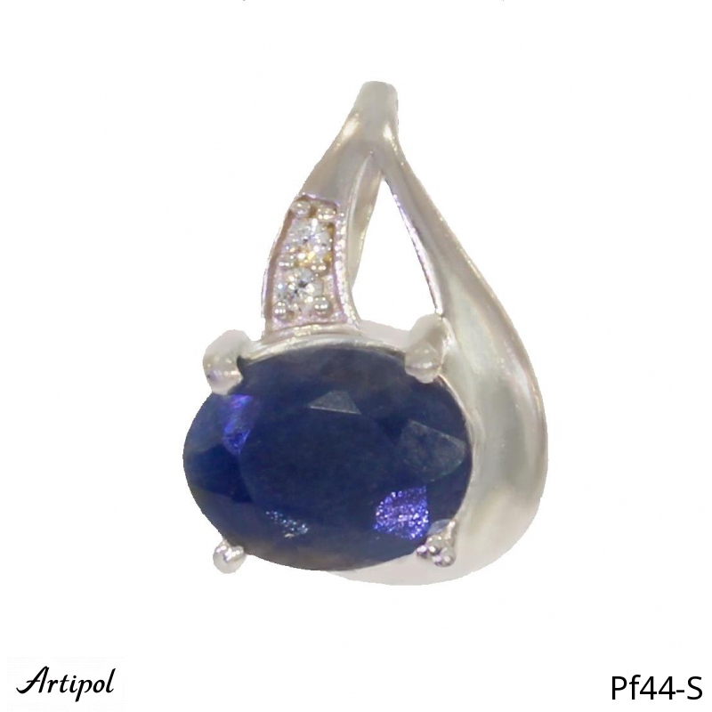 Pendant PF44-S with real Sapphire - Jewellery in silver