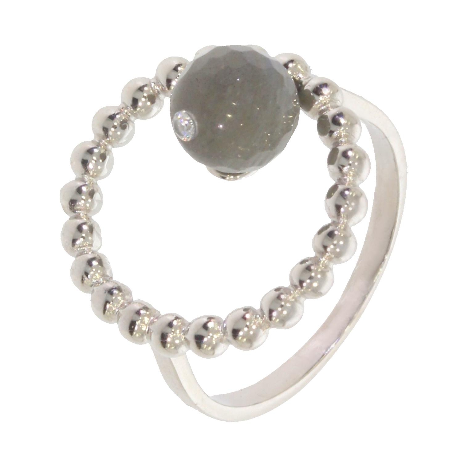 Ring 3035-LAB with real Labradorite - rhodium-plated silver jewellery ...