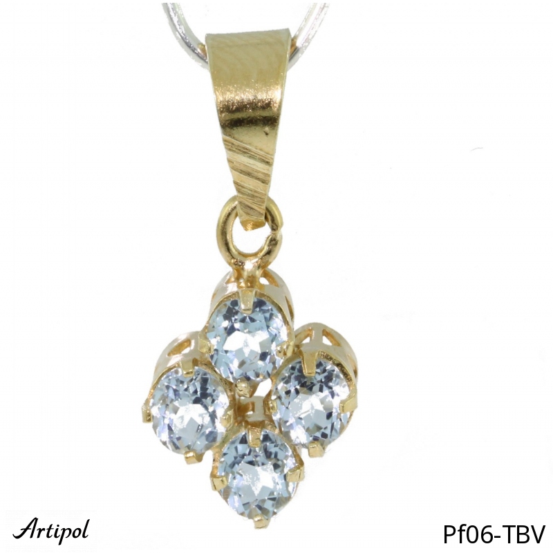 Pendant PF06-TBV with real TBV - gold-plated silver jewellery for woman