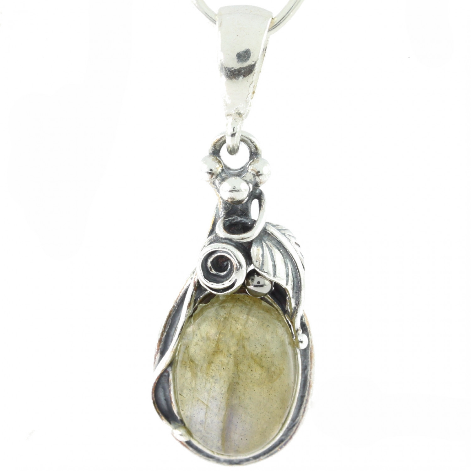 Pendant P3001-LAB with real Labradorite - silver jewellery for woman